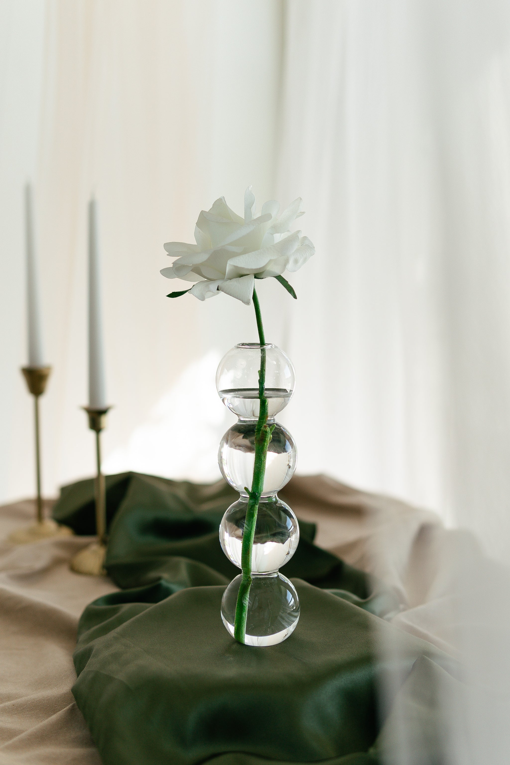 Venus Tall Bubble Glass Vase- Elegant Wedding Decor – Bride and Bloom